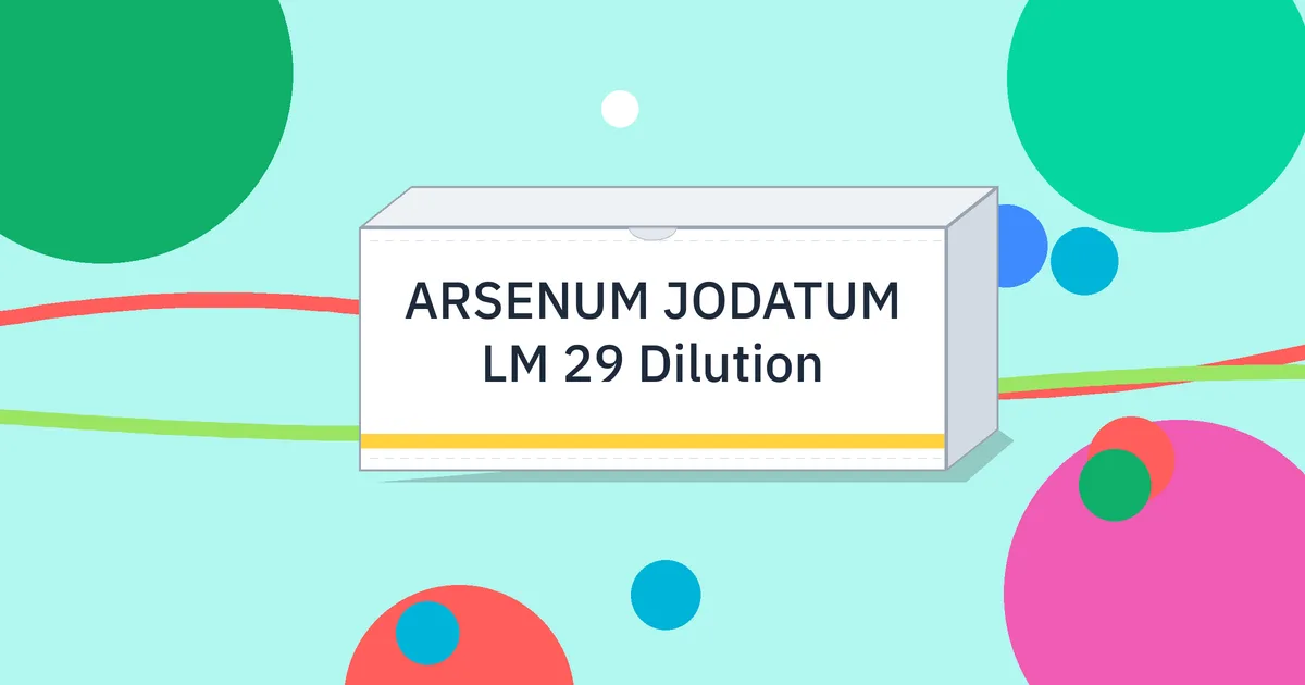 Symbolbild: Packung mit der Aufschrift ARSENUM JODATUM LM 29 Dilution (PZN 12779106) – Verfügbarkeit und Bezug in Apotheken in Frankfurt am Main