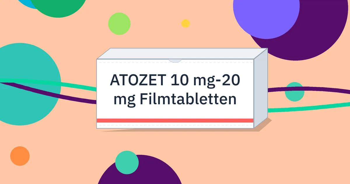 Symbolbild: Packung mit der Aufschrift ATOZET 10 mg-20 mg Filmtabletten (PZN 12494154) – Verfügbarkeit und Bezug in Apotheken in Frankfurt am Main