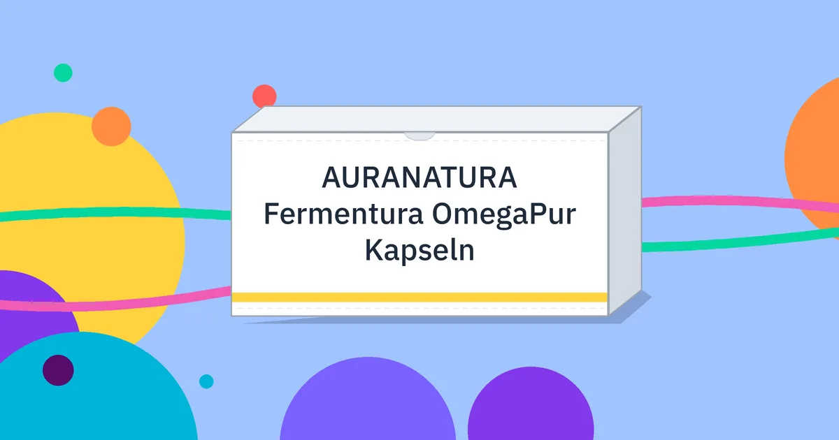Symbolbild: Packung mit der Aufschrift AURANATURA Fermentura OmegaPur Kapseln (PZN 18795230) – Verfügbarkeit und Bezug in Apotheken in Frankfurt am Main