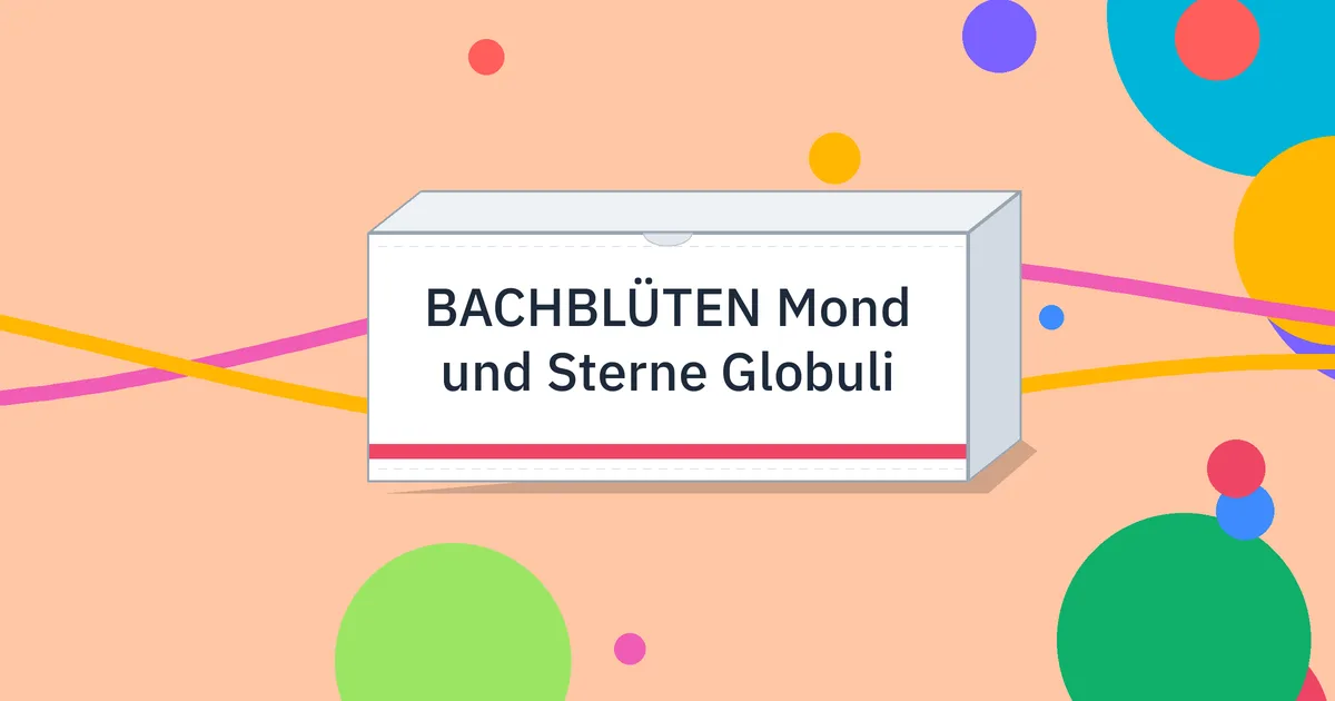 Symbolbild: Packung mit der Aufschrift BACHBLÜTEN Mond und Sterne Globuli (PZN 10531632) – Verfügbarkeit und Bezug in Apotheken in Frankfurt am Main