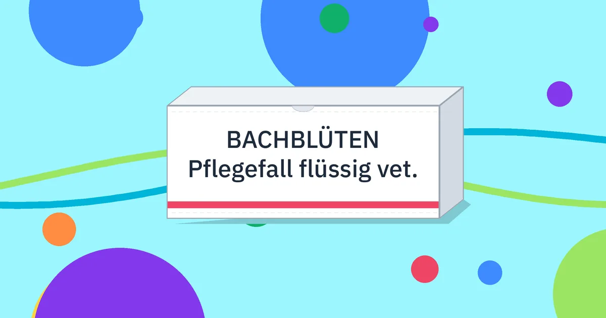 Symbolbild: Packung mit der Aufschrift BACHBLÜTEN Pflegefall flüssig vet. (PZN 10263634) – Verfügbarkeit und Bezug in Apotheken in Frankfurt am Main