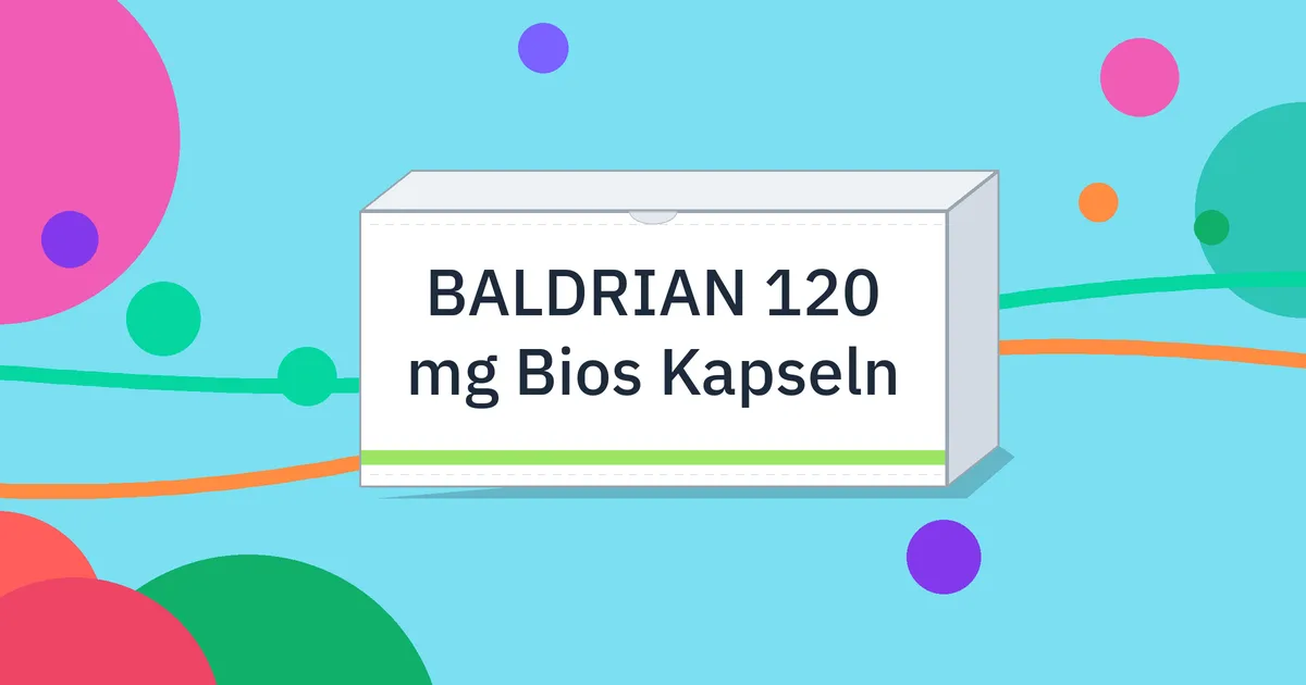 Symbolbild: Packung mit der Aufschrift BALDRIAN 120 mg Bios Kapseln (PZN 09748504) – Verfügbarkeit und Bezug in Apotheken in Frankfurt am Main