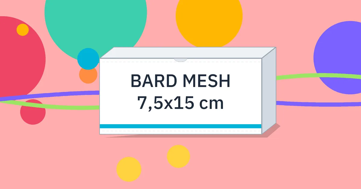Symbolbild: Packung mit der Aufschrift BARD MESH 7,5x15 cm (PZN 03751132) – Verfügbarkeit und Bezug in Apotheken in Frankfurt am Main