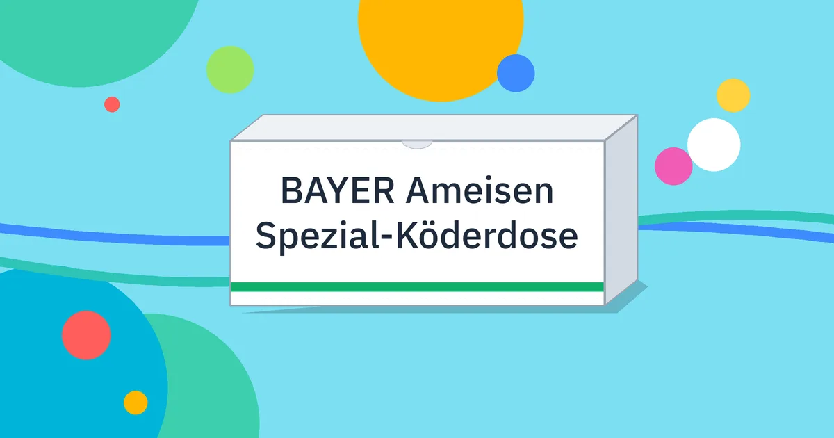Symbolbild: Packung mit der Aufschrift BAYER Ameisen Spezial-Köderdose (PZN 09276488) – Verfügbarkeit und Bezug in Apotheken in Frankfurt am Main