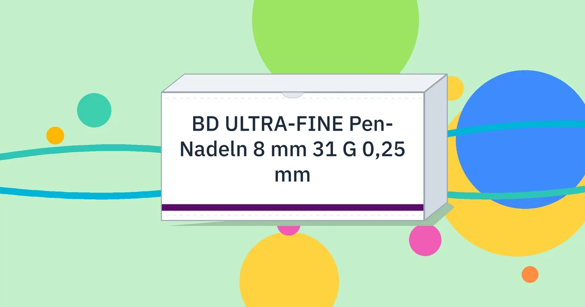 Symbolbild: Packung mit der Aufschrift BD ULTRA-FINE Pen-Nadeln 8 mm 31 G 0,25 mm (PZN 17819129) – Verfügbarkeit und Bezug in Apotheken in Frankfurt am Main
