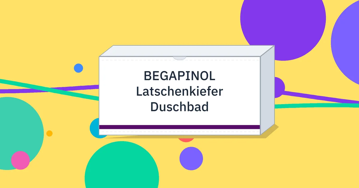 Symbolbild: Packung mit der Aufschrift BEGAPINOL Latschenkiefer Duschbad (PZN 06057254) – Verfügbarkeit und Bezug in Apotheken in Frankfurt am Main