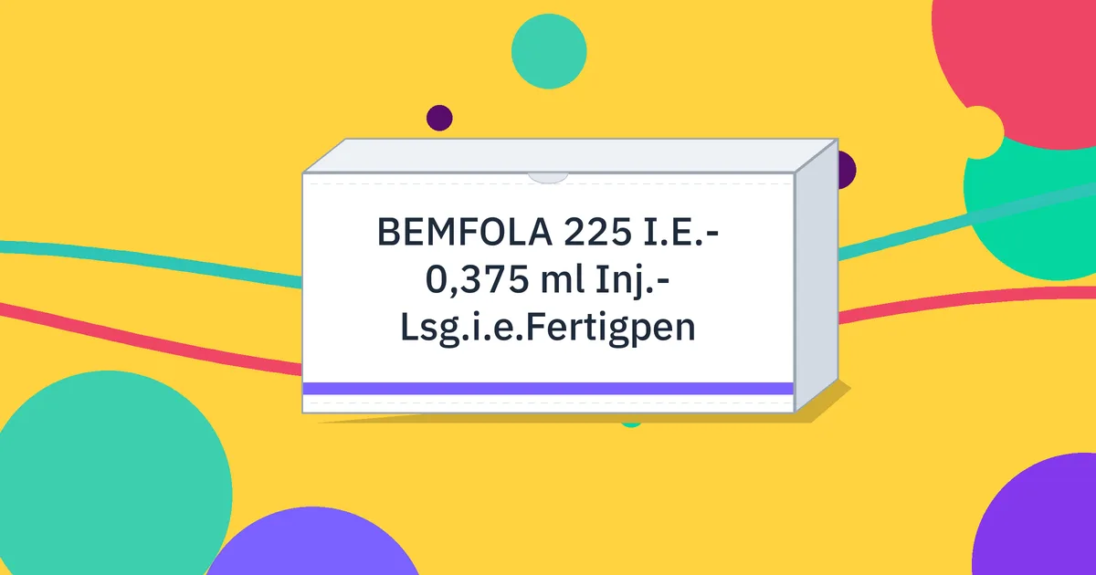 Symbolbild: Packung mit der Aufschrift BEMFOLA 225 I.E.-0,375 ml Inj.-Lsg.i.e.Fertigpen (PZN 17824455) – Verfügbarkeit und Bezug in Apotheken in Frankfurt am Main