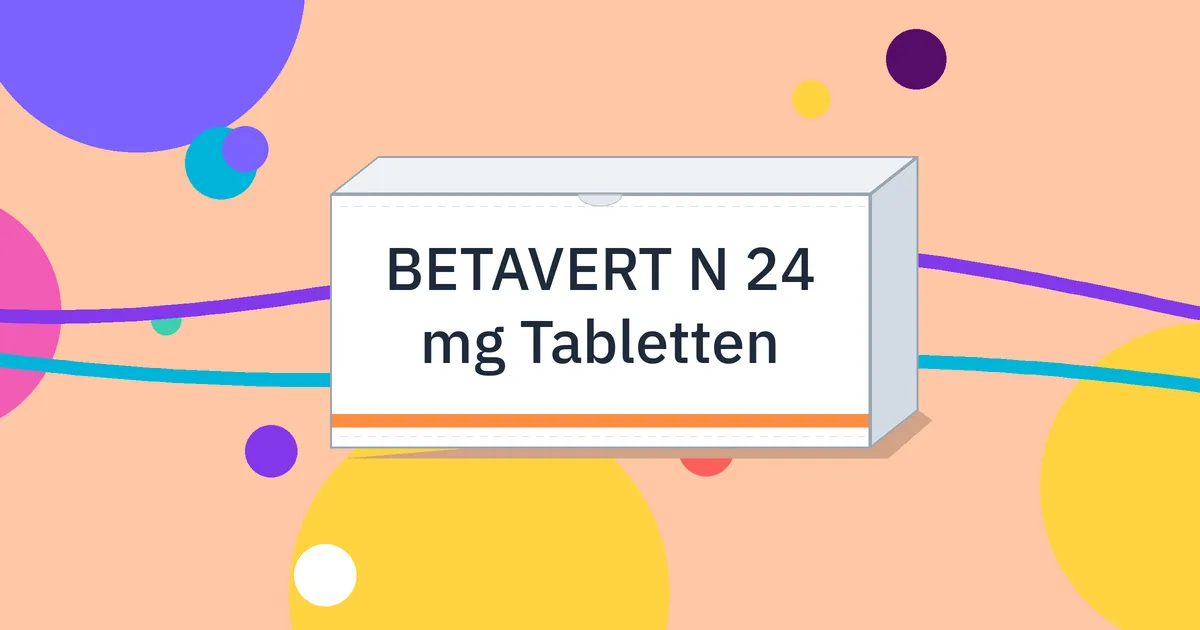 Symbolbild: Packung mit der Aufschrift BETAVERT N 24 mg Tabletten (PZN 06809530) – Verfügbarkeit und Bezug in Apotheken in Frankfurt am Main