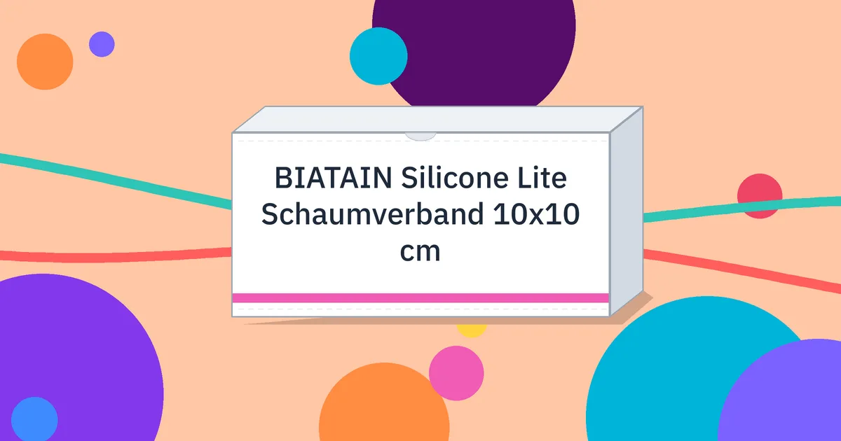 Symbolbild: Packung mit der Aufschrift BIATAIN Silicone Lite Schaumverband 10x10 cm (PZN 18125624) – Verfügbarkeit und Bezug in Apotheken in Frankfurt am Main
