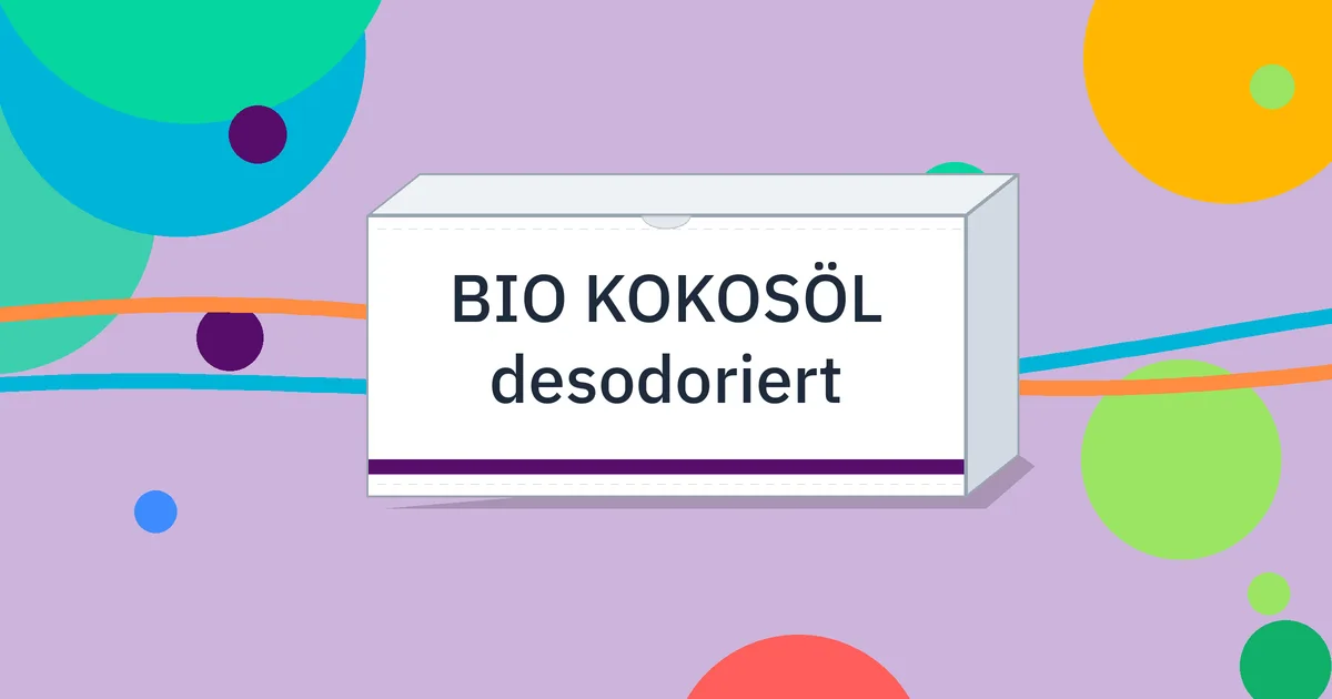 Symbolbild: Packung mit der Aufschrift BIO KOKOSÖL desodoriert (PZN 13512865) – Verfügbarkeit und Bezug in Apotheken in Frankfurt am Main