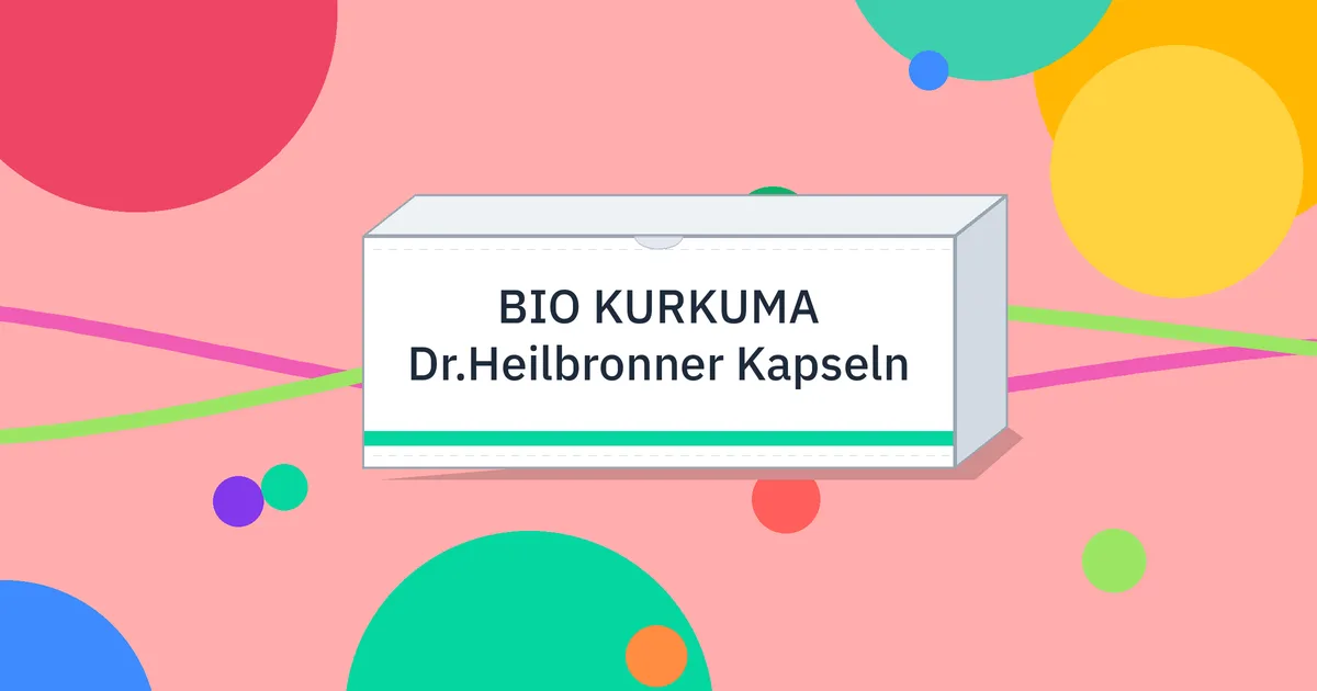 Symbolbild: Packung mit der Aufschrift BIO KURKUMA Dr.Heilbronner Kapseln (PZN 17880548) – Verfügbarkeit und Bezug in Apotheken in Frankfurt am Main