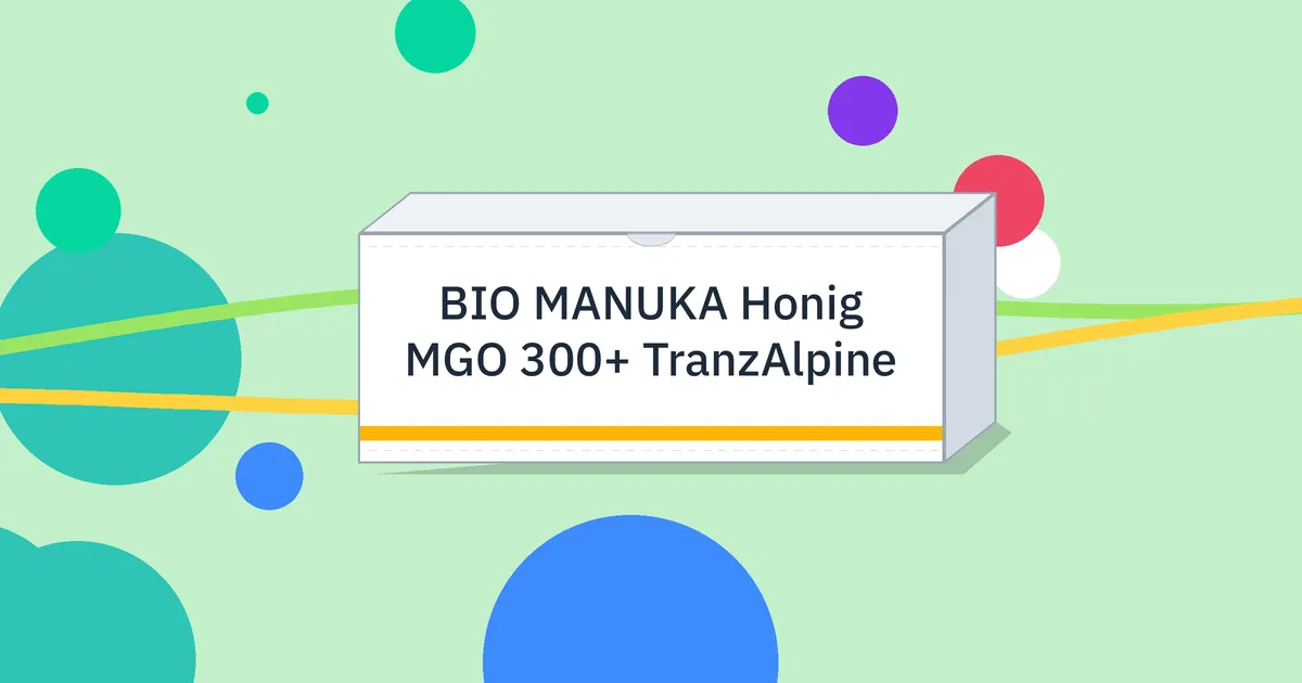 Symbolbild: Packung mit der Aufschrift BIO MANUKA Honig MGO 300+ TranzAlpine (PZN 16583972) – Verfügbarkeit und Bezug in Apotheken in Frankfurt am Main