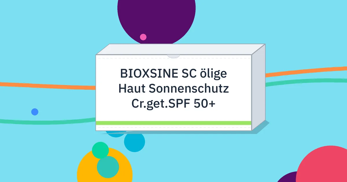 Symbolbild: Packung mit der Aufschrift BIOXSINE SC ölige Haut Sonnenschutz Cr.get.SPF 50+ (PZN 18380836) – Verfügbarkeit und Bezug in Apotheken in Frankfurt am Main