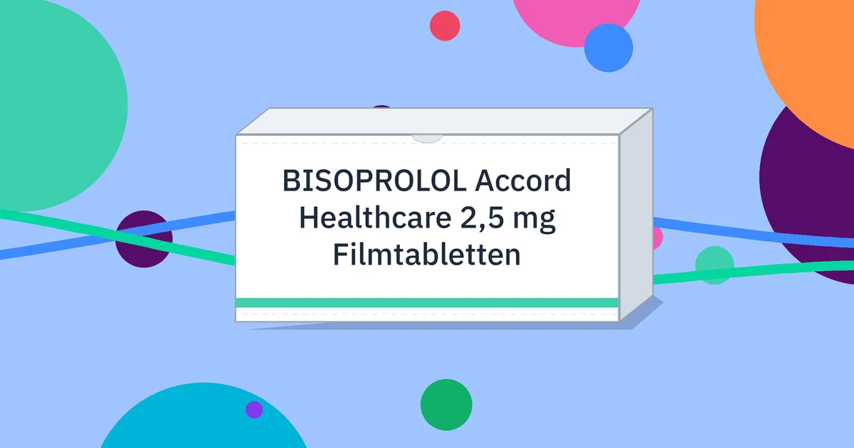 Symbolbild: Packung mit der Aufschrift BISOPROLOL Accord Healthcare 2,5 mg Filmtabletten (PZN 17271128) – Verfügbarkeit und Bezug in Apotheken in Frankfurt am Main