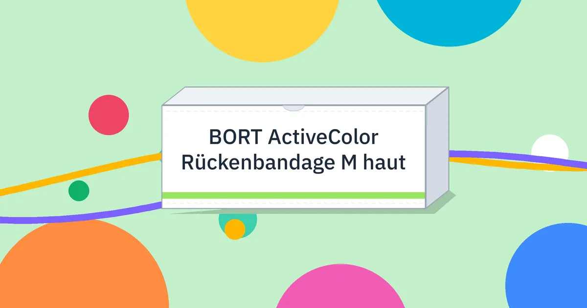 Symbolbild: Packung mit der Aufschrift BORT ActiveColor Rückenbandage M haut (PZN 05873477) – Verfügbarkeit und Bezug in Apotheken in Frankfurt am Main