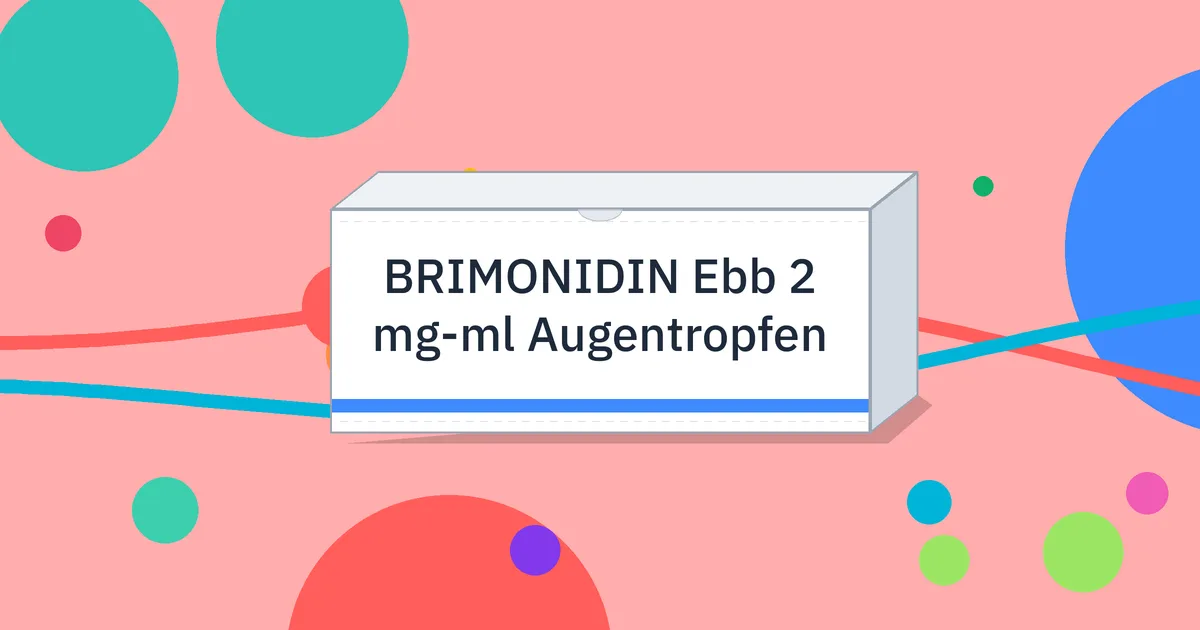 Symbolbild: Packung mit der Aufschrift BRIMONIDIN Ebb 2 mg-ml Augentropfen (PZN 19984660) – Verfügbarkeit und Bezug in Apotheken in Frankfurt am Main