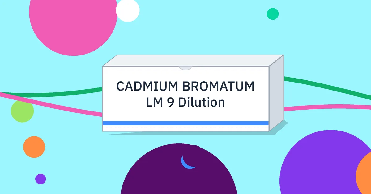 Symbolbild: Packung mit der Aufschrift CADMIUM BROMATUM LM 9 Dilution (PZN 12797802) – Verfügbarkeit und Bezug in Apotheken in Frankfurt am Main