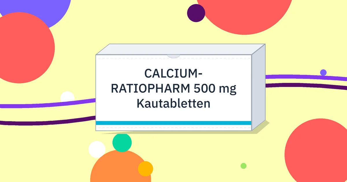 Symbolbild: Packung mit der Aufschrift CALCIUM-RATIOPHARM 500 mg Kautabletten (PZN 11657619) – Verfügbarkeit und Bezug in Apotheken in Frankfurt am Main