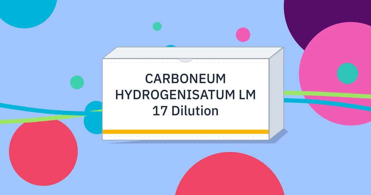 Symbolbild: Packung mit der Aufschrift CARBONEUM HYDROGENISATUM LM 17 Dilution (PZN 13428248) – Verfügbarkeit und Bezug in Apotheken in Frankfurt am Main