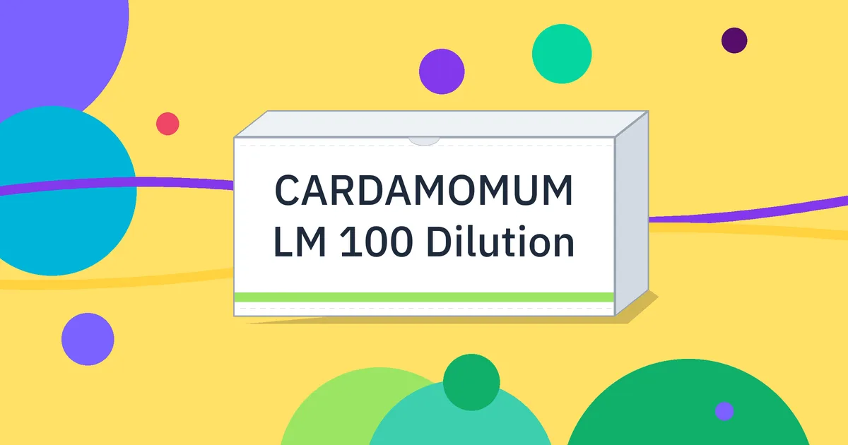 Symbolbild: Packung mit der Aufschrift CARDAMOMUM LM 100 Dilution (PZN 13429905) – Verfügbarkeit und Bezug in Apotheken in Frankfurt am Main