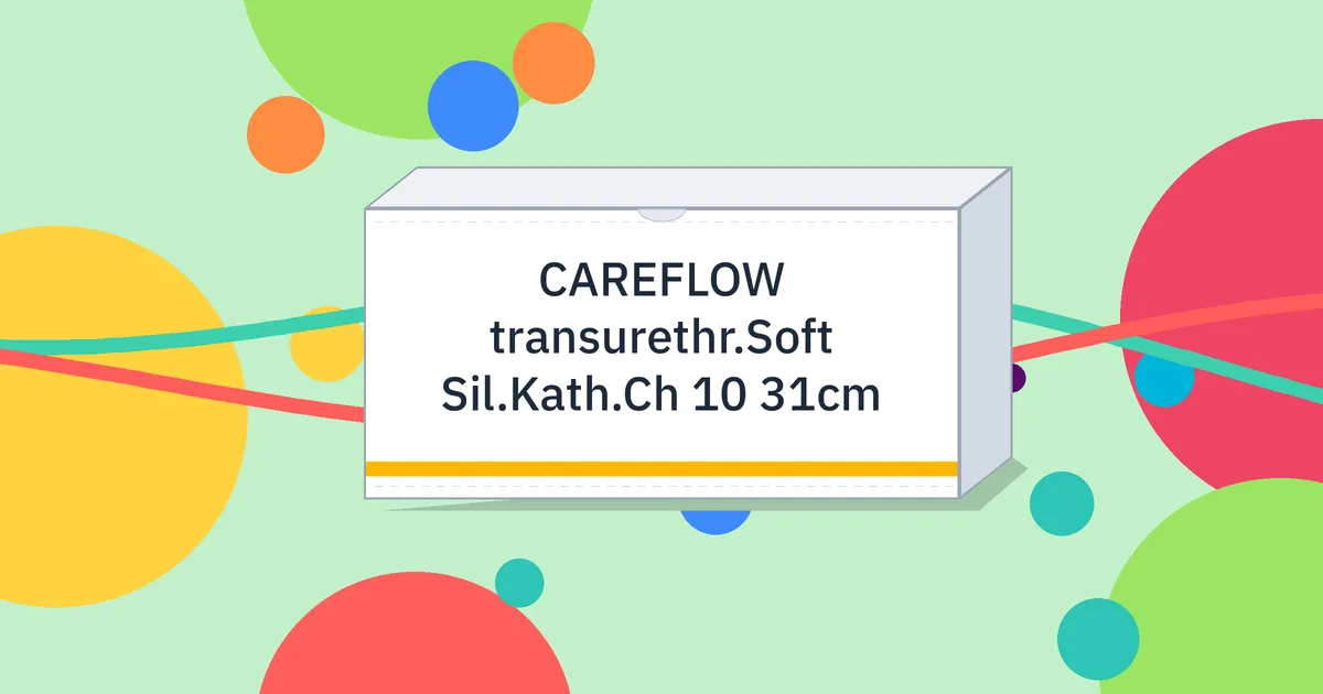 Symbolbild: Packung mit der Aufschrift CAREFLOW transurethr.Soft Sil.Kath.Ch 10 31cm (PZN 17883222) – Verfügbarkeit und Bezug in Apotheken in Frankfurt am Main