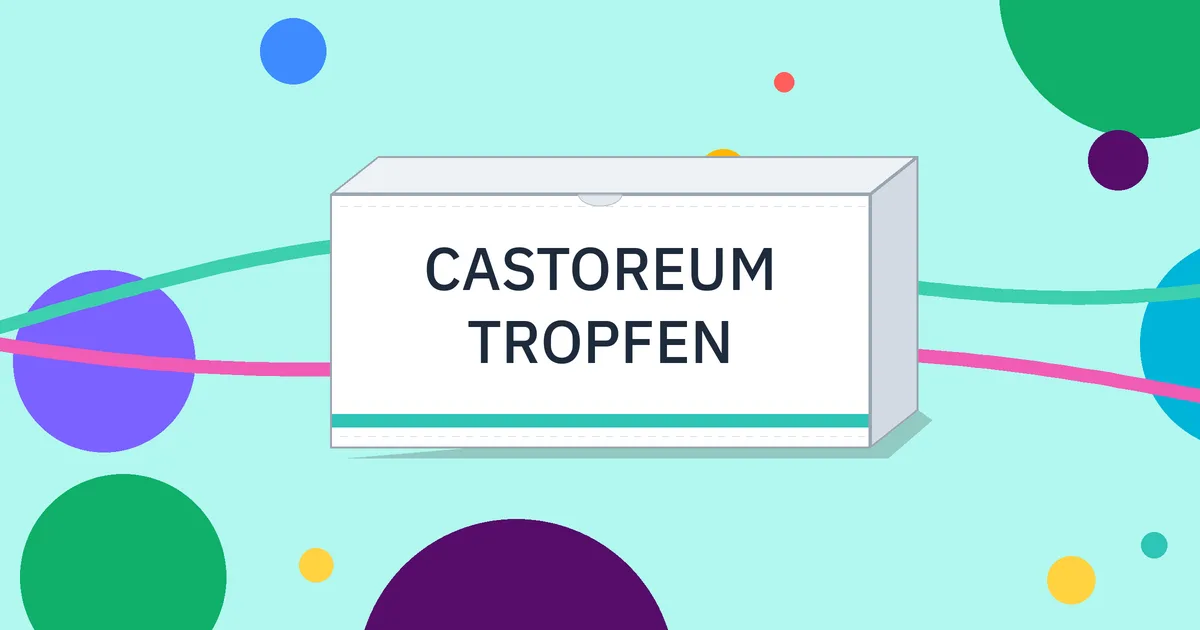 Symbolbild: Packung mit der Aufschrift CASTOREUM TROPFEN (PZN 11366336) – Verfügbarkeit und Bezug in Apotheken in Frankfurt am Main
