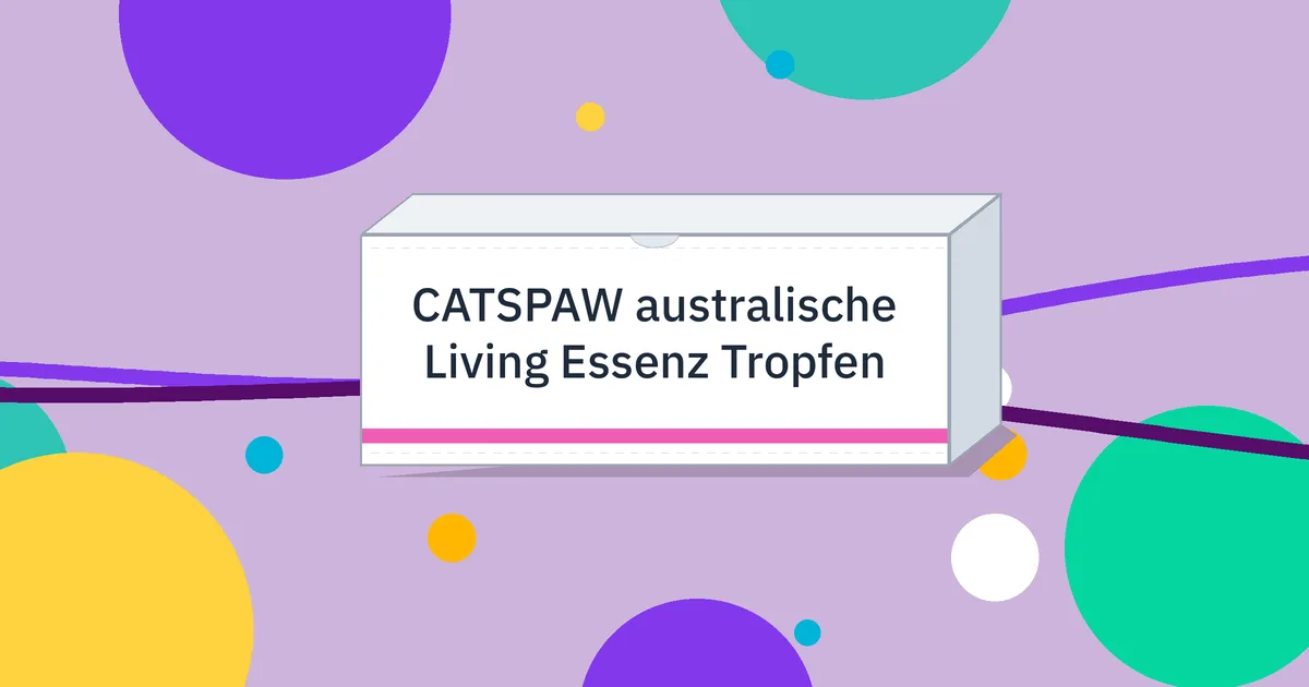 Symbolbild: Packung mit der Aufschrift CATSPAW australische Living Essenz Tropfen (PZN 05009046) – Verfügbarkeit und Bezug in Apotheken in Frankfurt am Main