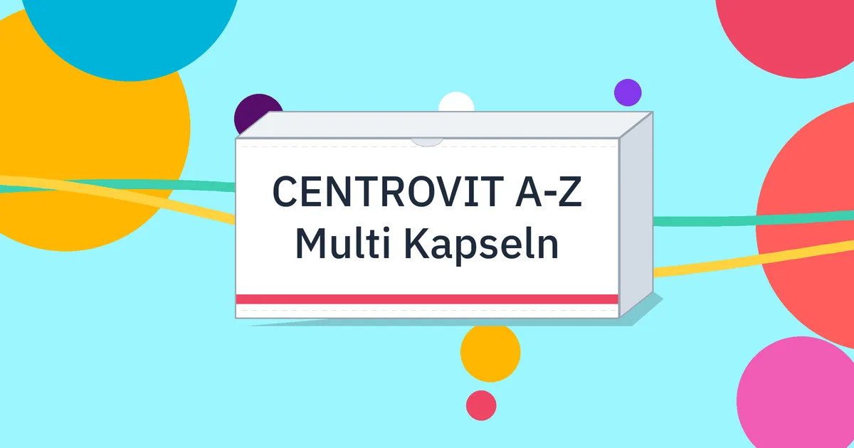 Symbolbild: Packung mit der Aufschrift CENTROVIT A-Z Multi Kapseln (PZN 19684283) – Verfügbarkeit und Bezug in Apotheken in Frankfurt am Main