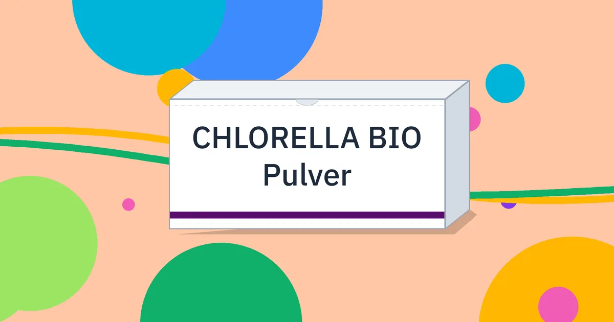 Symbolbild: Packung mit der Aufschrift CHLORELLA BIO Pulver (PZN 17617035) – Verfügbarkeit und Bezug in Apotheken in Frankfurt am Main