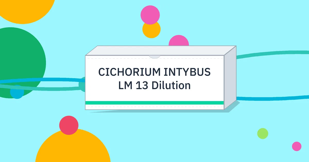 Symbolbild: Packung mit der Aufschrift CICHORIUM INTYBUS LM 13 Dilution (PZN 13445991) – Verfügbarkeit und Bezug in Apotheken in Frankfurt am Main
