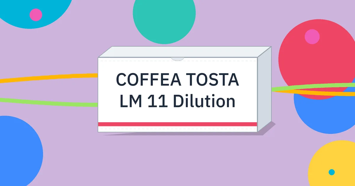 Symbolbild: Packung mit der Aufschrift COFFEA TOSTA LM 11 Dilution (PZN 12831309) – Verfügbarkeit und Bezug in Apotheken in Frankfurt am Main