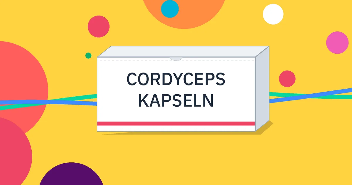 Symbolbild: Packung mit der Aufschrift CORDYCEPS KAPSELN (PZN 10790121) – Verfügbarkeit und Bezug in Apotheken in Frankfurt am Main
