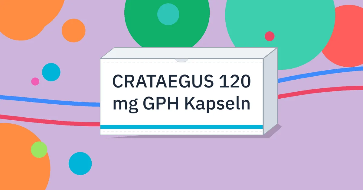 Symbolbild: Packung mit der Aufschrift CRATAEGUS 120 mg GPH Kapseln (PZN 03438441) – Verfügbarkeit und Bezug in Apotheken in Frankfurt am Main