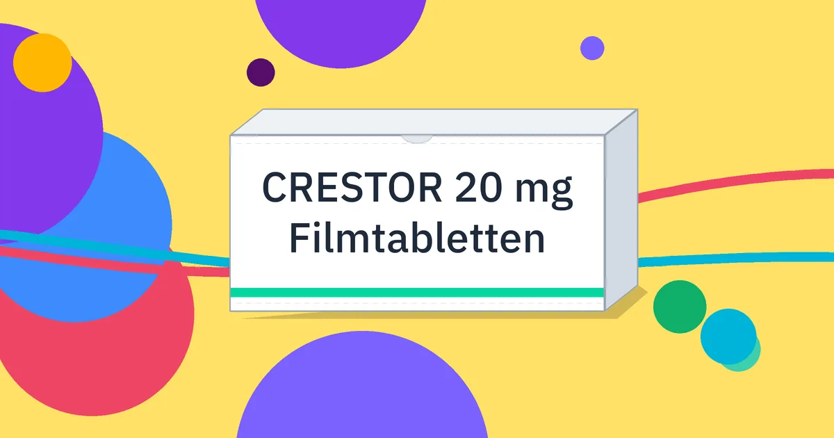 Symbolbild: Packung mit der Aufschrift CRESTOR 20 mg Filmtabletten (PZN 11519142) – Verfügbarkeit und Bezug in Apotheken in Frankfurt am Main