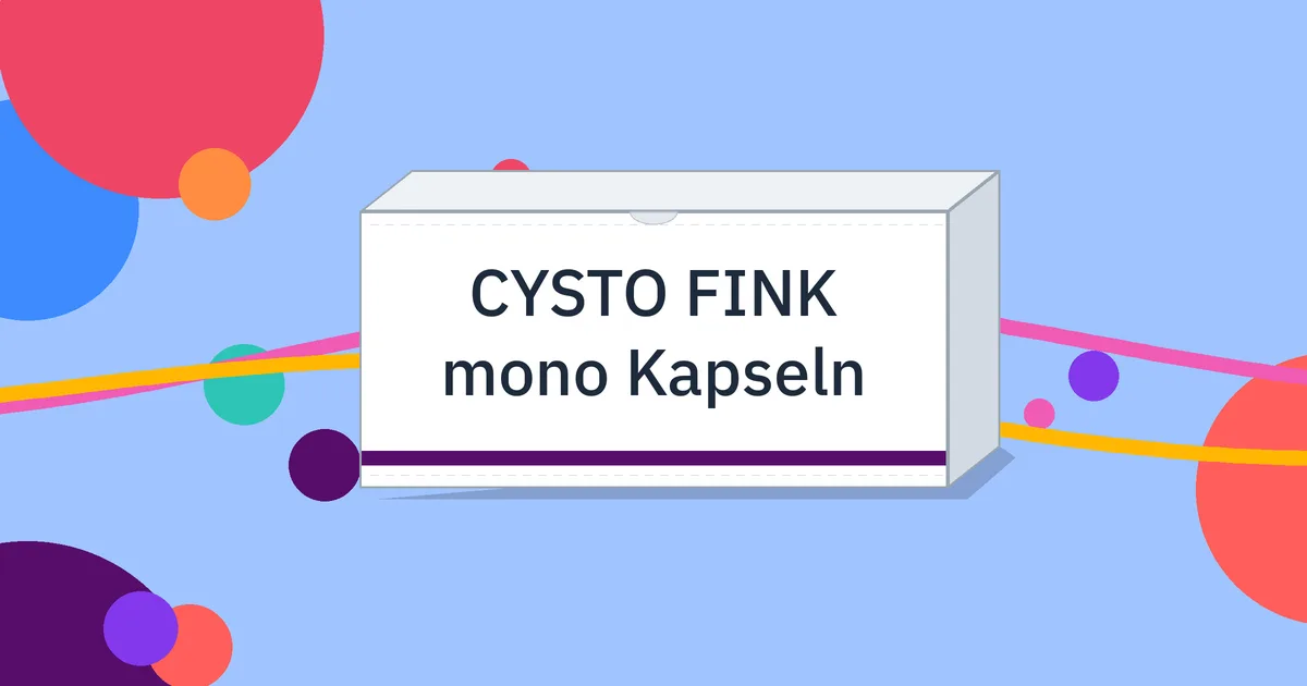 Symbolbild: Packung mit der Aufschrift CYSTO FINK mono Kapseln (PZN 01267722) – Verfügbarkeit und Bezug in Apotheken in Frankfurt am Main