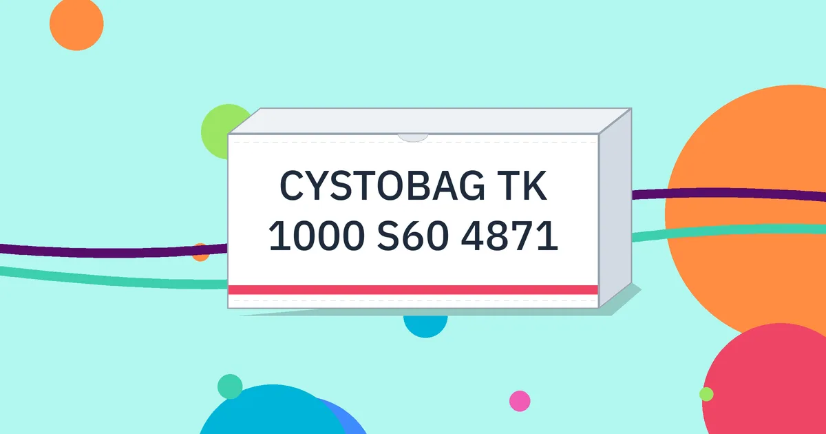 Symbolbild: Packung mit der Aufschrift CYSTOBAG TK 1000 S60 4871 (PZN 00689332) – Verfügbarkeit und Bezug in Apotheken in Frankfurt am Main