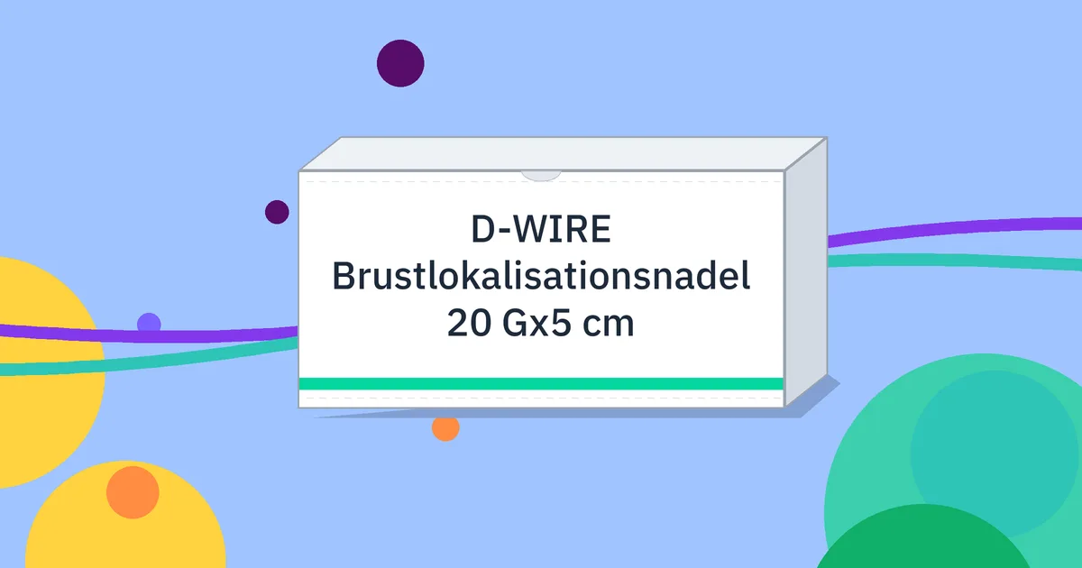Symbolbild: Packung mit der Aufschrift D-WIRE Brustlokalisationsnadel 20 Gx5 cm (PZN 06772376) – Verfügbarkeit und Bezug in Apotheken in Frankfurt am Main