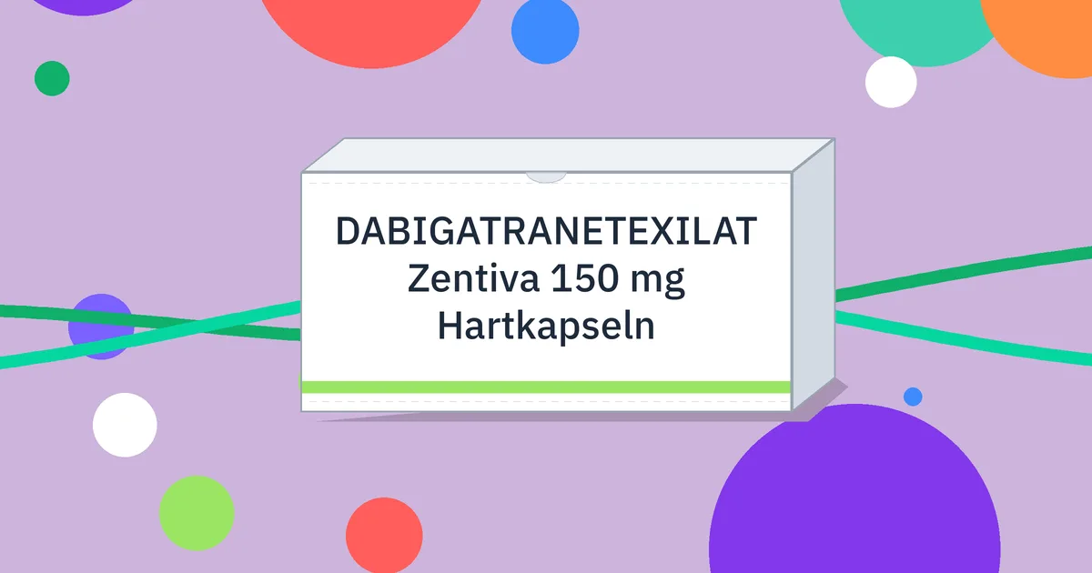 Symbolbild: Packung mit der Aufschrift DABIGATRANETEXILAT Zentiva 150 mg Hartkapseln (PZN 19102246) – Verfügbarkeit und Bezug in Apotheken in Frankfurt am Main