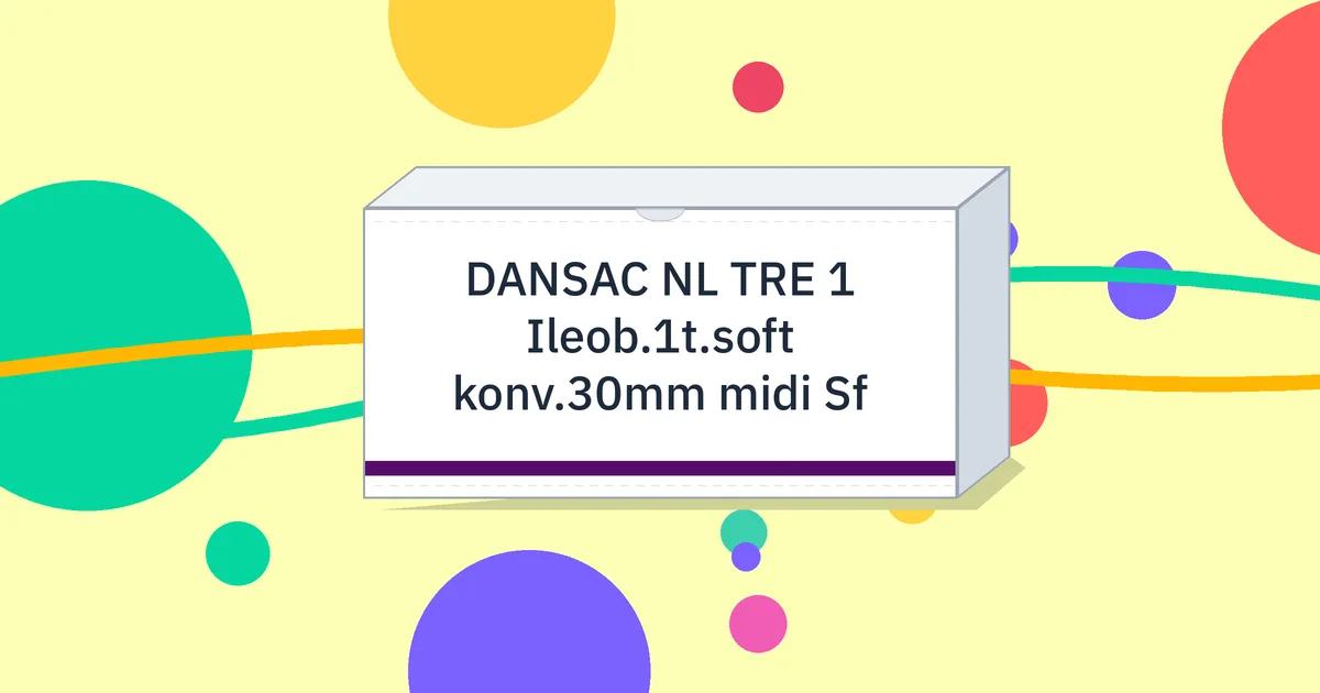 Symbolbild: Packung mit der Aufschrift DANSAC NL TRE 1 Ileob.1t.soft konv.30mm midi Sf (PZN 16197163) – Verfügbarkeit und Bezug in Apotheken in Frankfurt am Main
