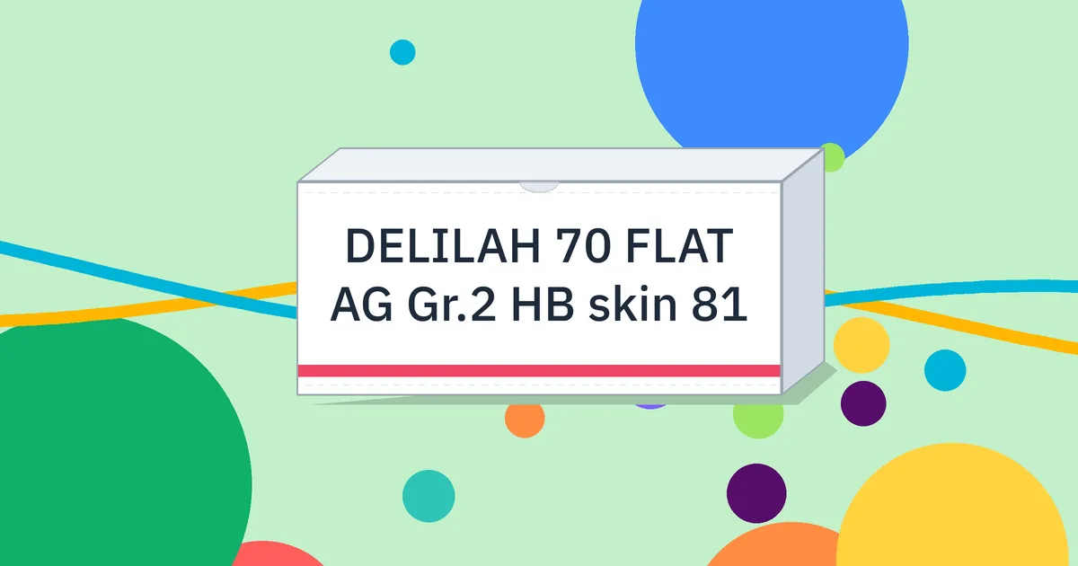 Symbolbild: Packung mit der Aufschrift DELILAH 70 FLAT AG Gr.2 HB skin 81 (PZN 13847815) – Verfügbarkeit und Bezug in Apotheken in Frankfurt am Main