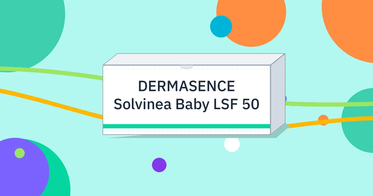 Symbolbild: Packung mit der Aufschrift DERMASENCE Solvinea Baby LSF 50 (PZN 16144327) – Verfügbarkeit und Bezug in Apotheken in Frankfurt am Main