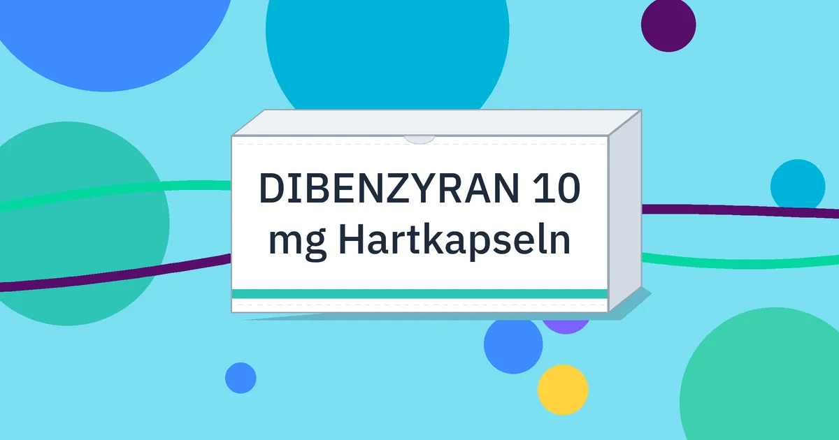 Symbolbild: Packung mit der Aufschrift DIBENZYRAN 10 mg Hartkapseln (PZN 08466620) – Verfügbarkeit und Bezug in Apotheken in Frankfurt am Main