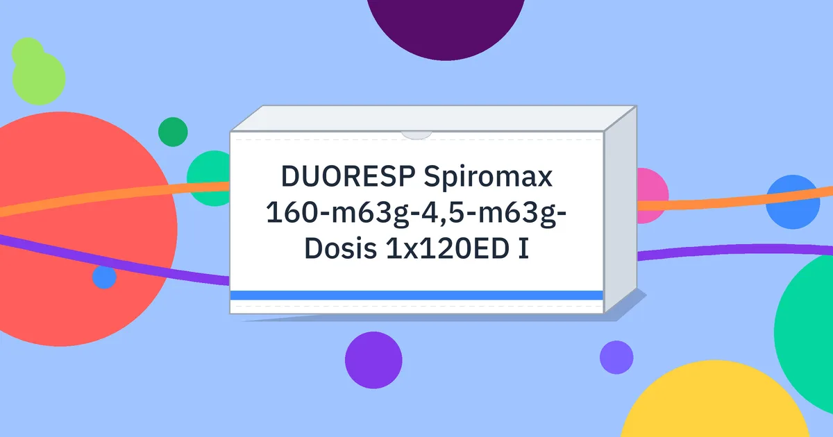Symbolbild: Packung mit der Aufschrift DUORESP Spiromax 160-m63g-4,5-m63g-Dosis 1x120ED I (PZN 11135022) – Verfügbarkeit und Bezug in Apotheken in Frankfurt am Main