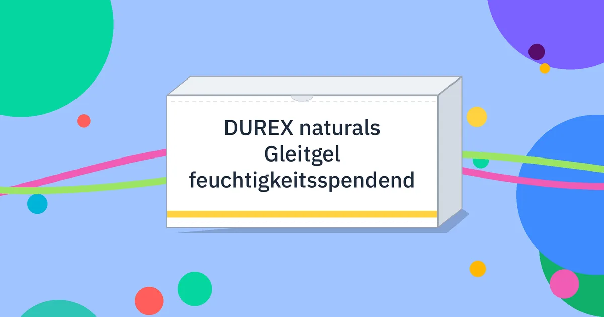 Symbolbild: Packung mit der Aufschrift DUREX naturals Gleitgel feuchtigkeitsspendend (PZN 17165797) – Verfügbarkeit und Bezug in Apotheken in Frankfurt am Main