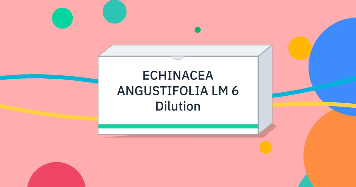 Symbolbild: Packung mit der Aufschrift ECHINACEA ANGUSTIFOLIA LM 6 Dilution (PZN 02601904) – Verfügbarkeit und Bezug in Apotheken in Frankfurt am Main