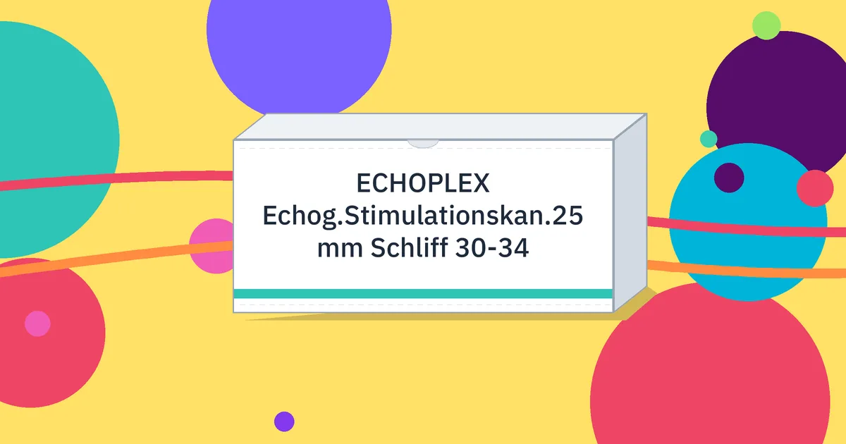 Symbolbild: Packung mit der Aufschrift ECHOPLEX Echog.Stimulationskan.25 mm Schliff 30-34 (PZN 09446140) – Verfügbarkeit und Bezug in Apotheken in Frankfurt am Main