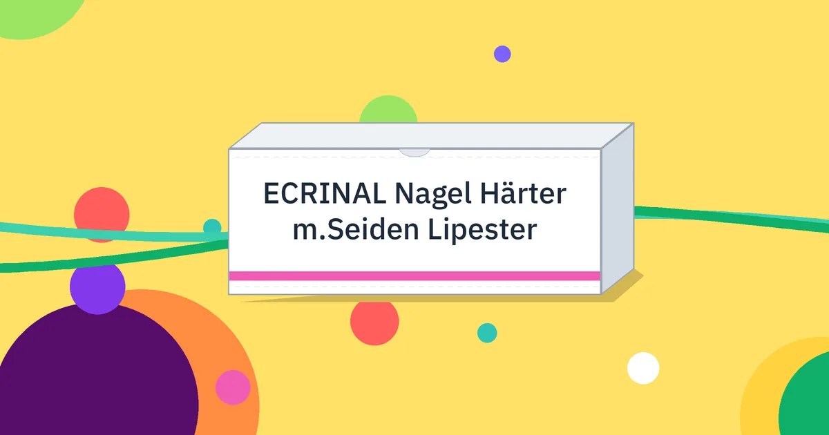 Symbolbild: Packung mit der Aufschrift ECRINAL Nagel Härter m.Seiden Lipester (PZN 03194223) – Verfügbarkeit und Bezug in Apotheken in Frankfurt am Main