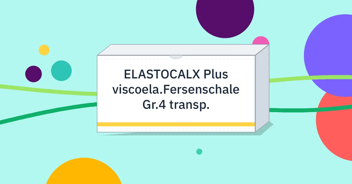 Symbolbild: Packung mit der Aufschrift ELASTOCALX Plus viscoela.Fersenschale Gr.4 transp. (PZN 13969406) – Verfügbarkeit und Bezug in Apotheken in Frankfurt am Main
