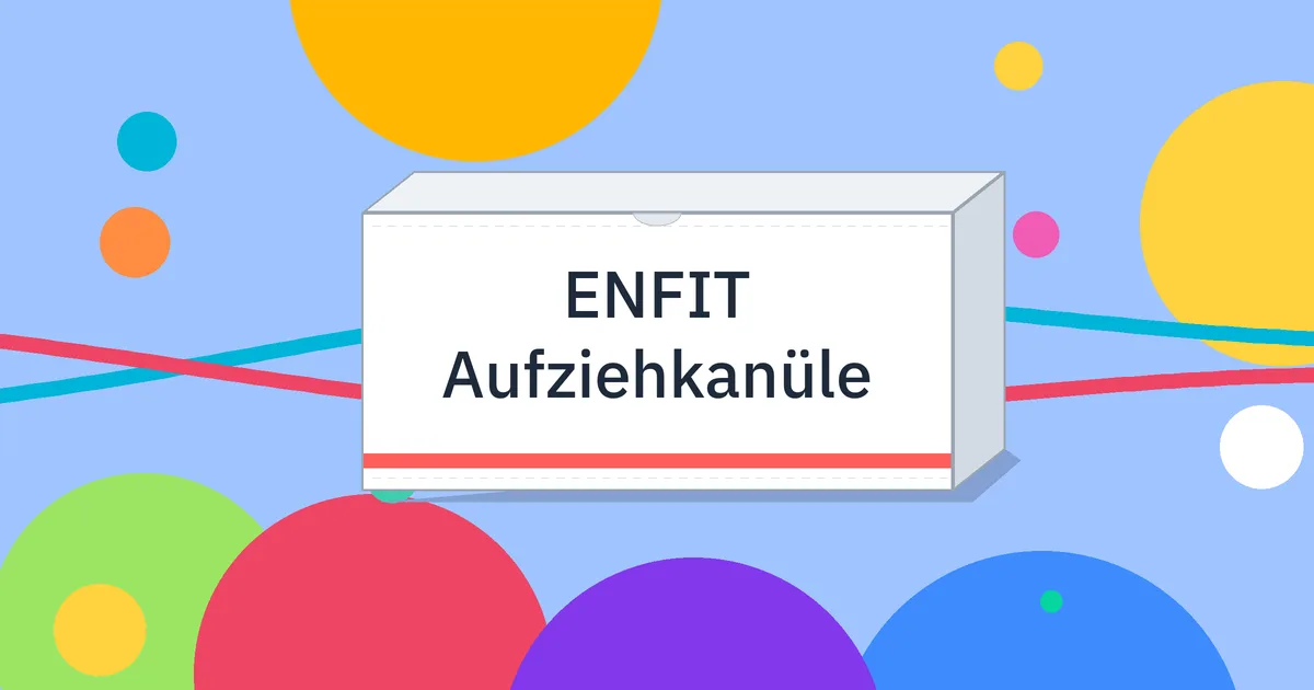 Symbolbild: Packung mit der Aufschrift ENFIT Aufziehkanüle (PZN 15406601) – Verfügbarkeit und Bezug in Apotheken in Frankfurt am Main