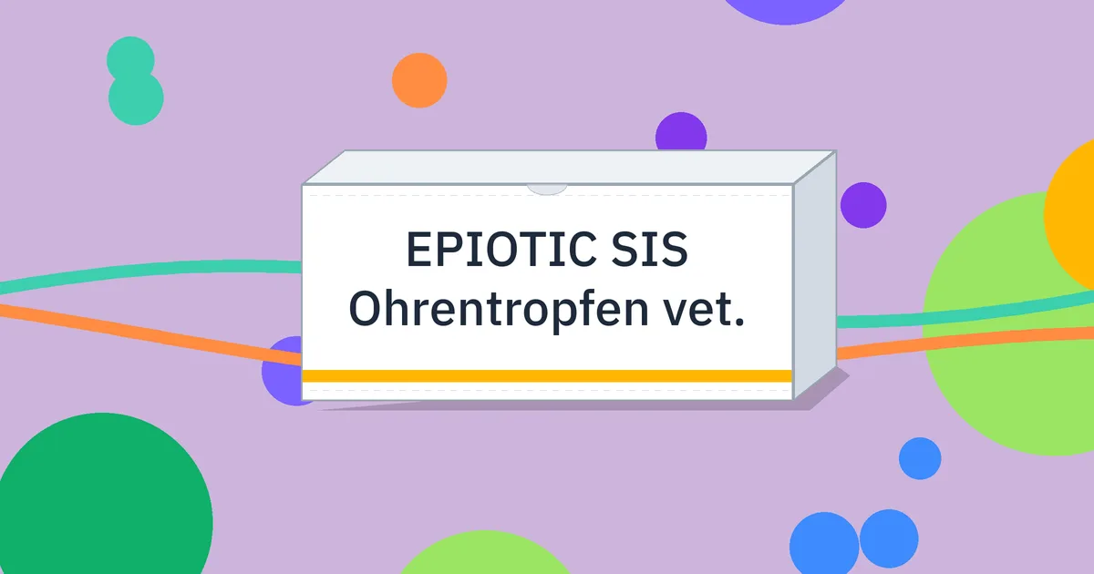Symbolbild: Packung mit der Aufschrift EPIOTIC SIS Ohrentropfen vet. (PZN 17933262) – Verfügbarkeit und Bezug in Apotheken in Frankfurt am Main